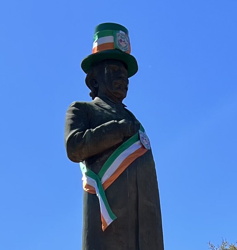 Statue of prominent Irish Augustan gets festive in honor of St. Patrick ...