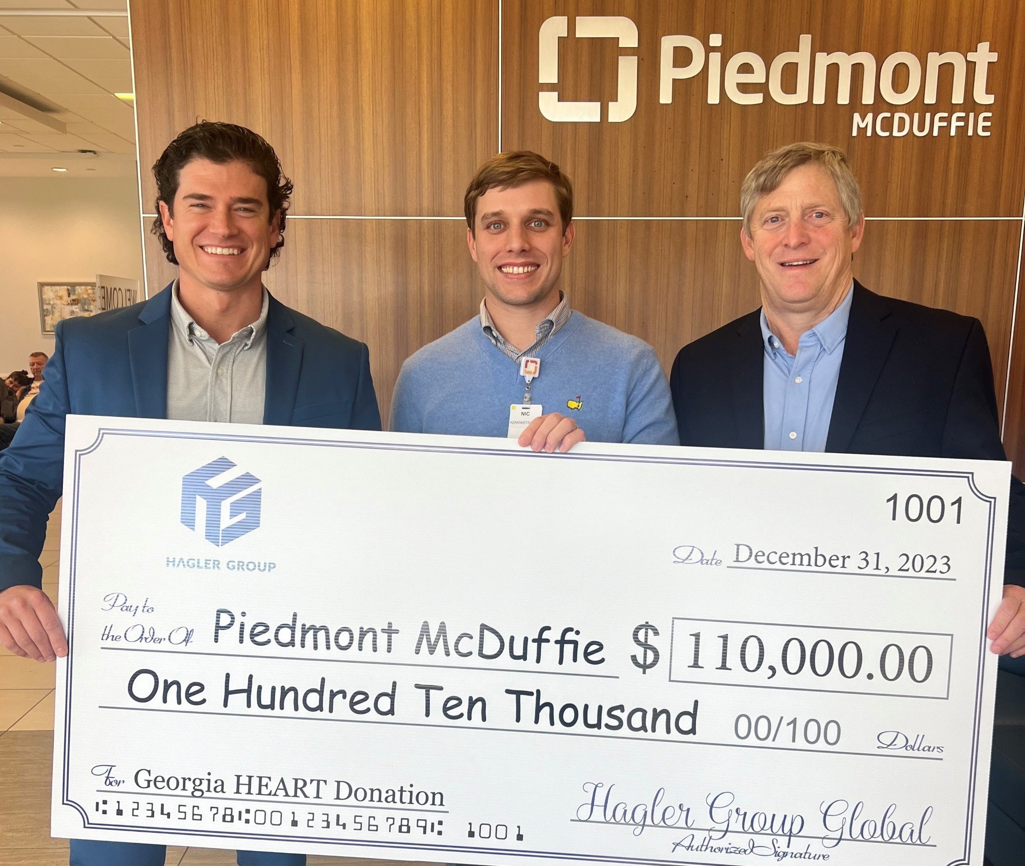 Piedmont McDuffie receives Georgia HEART contribution - Augusta Good News