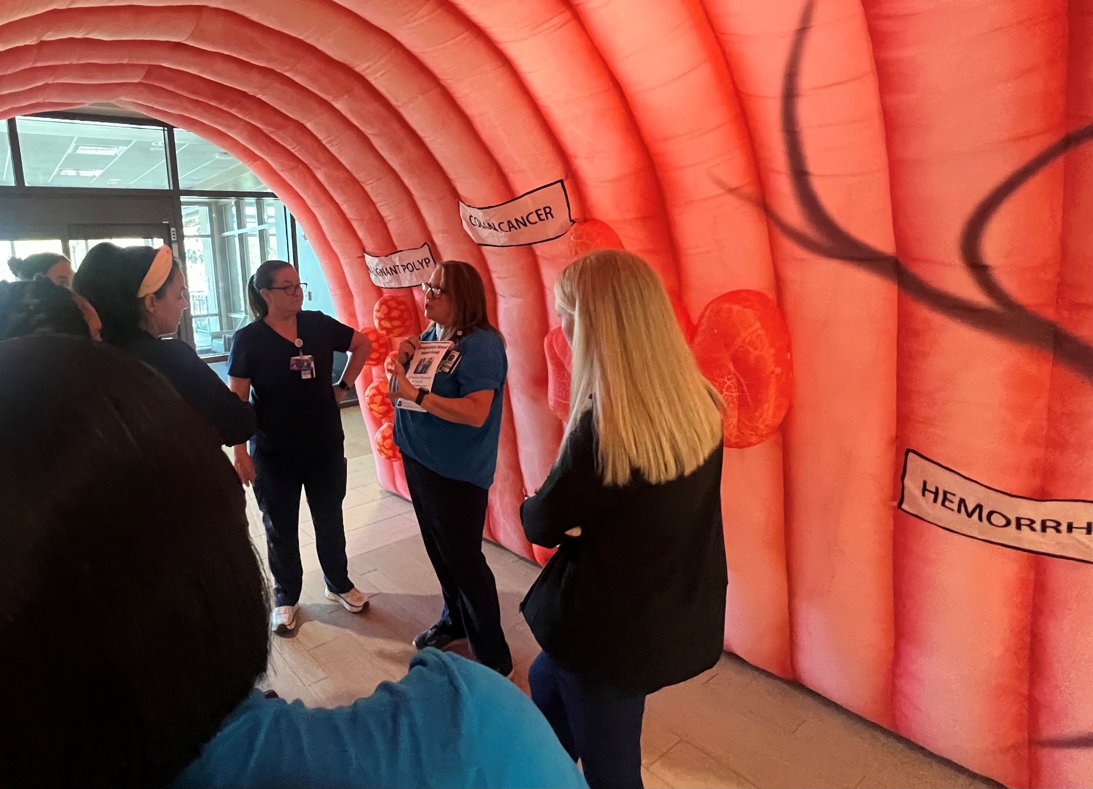 Inflatable colon highlights colorectal cancer awareness month - Augusta ...
