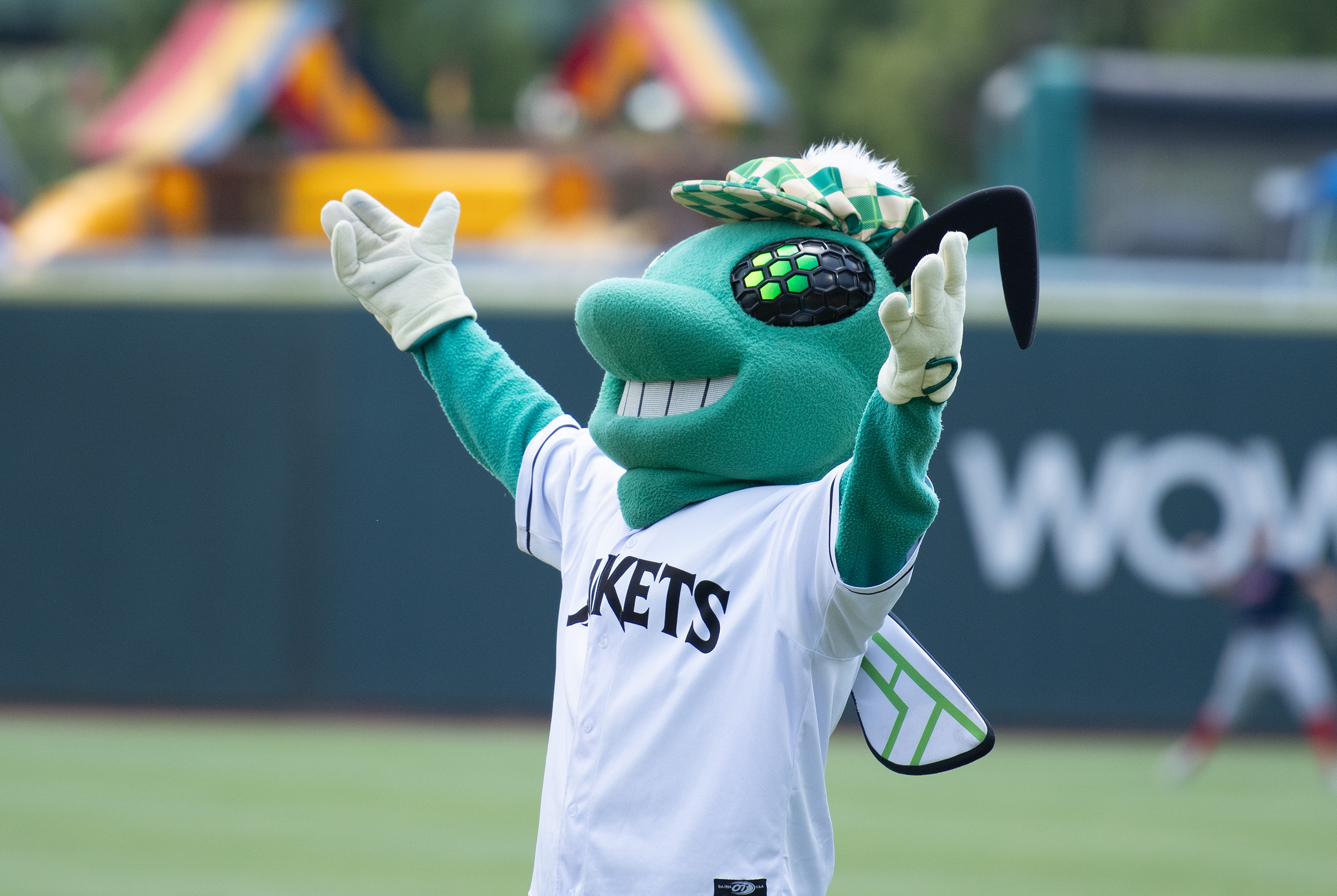 A game in the life of Auggie, the Augusta GreenJackets' mascot ...